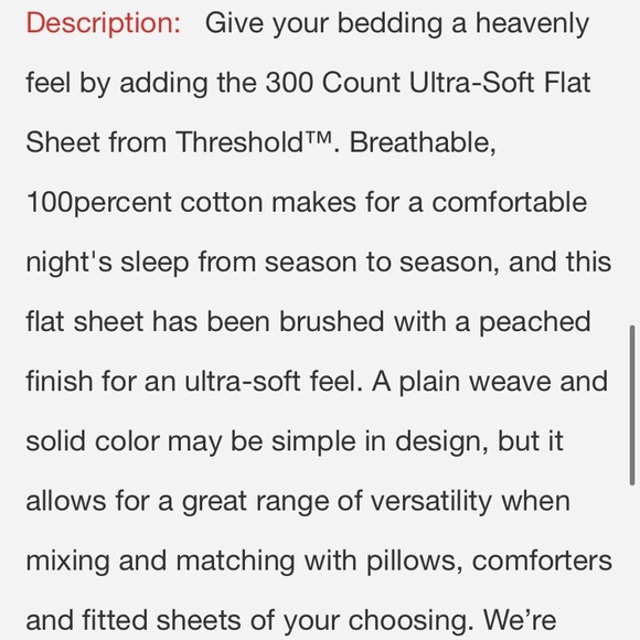 Threshold | Bedding | Nwt Threshold Twin 30 Count Sheet Set Light ...